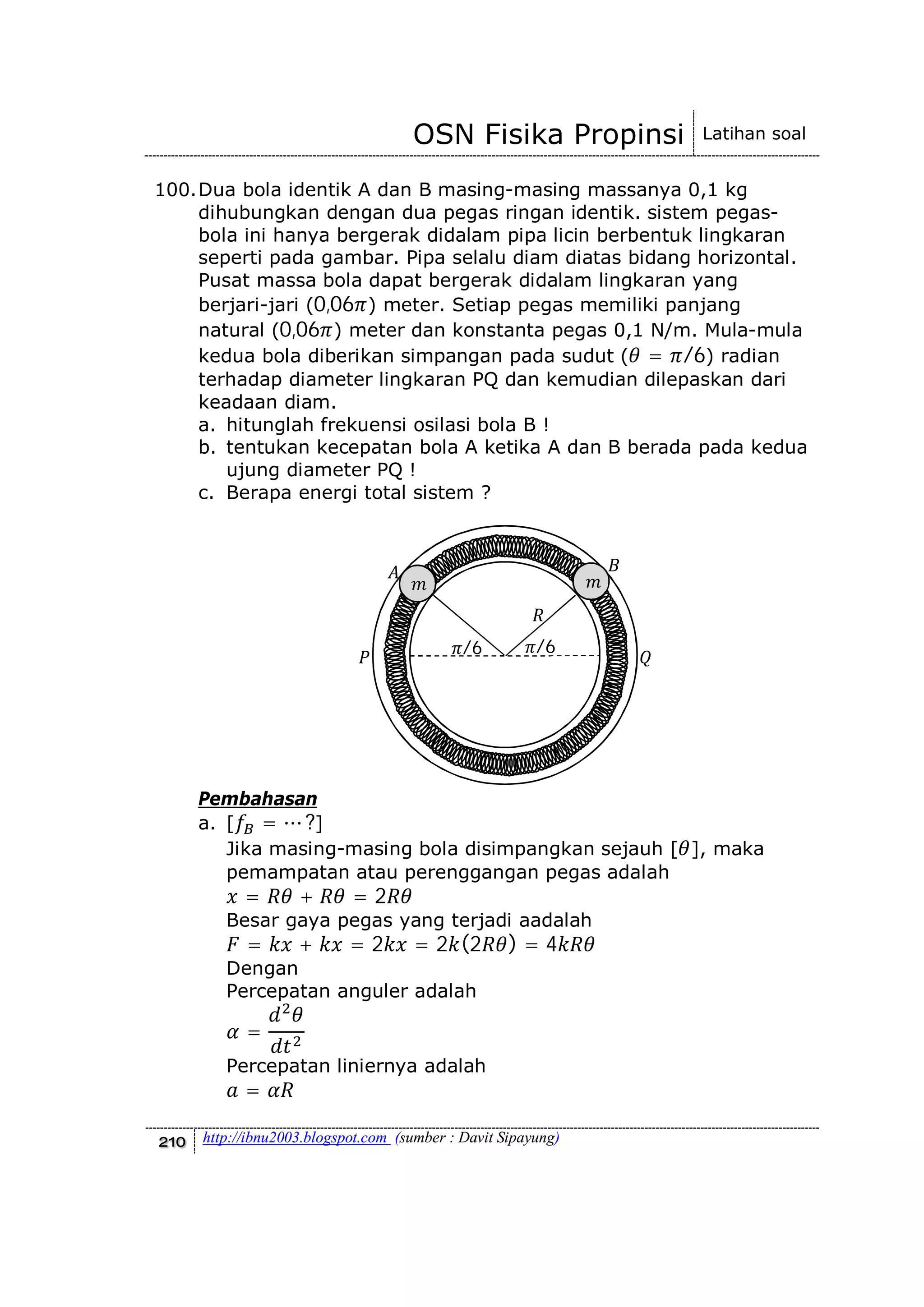Latihan osp fisika soal 100 | PDF