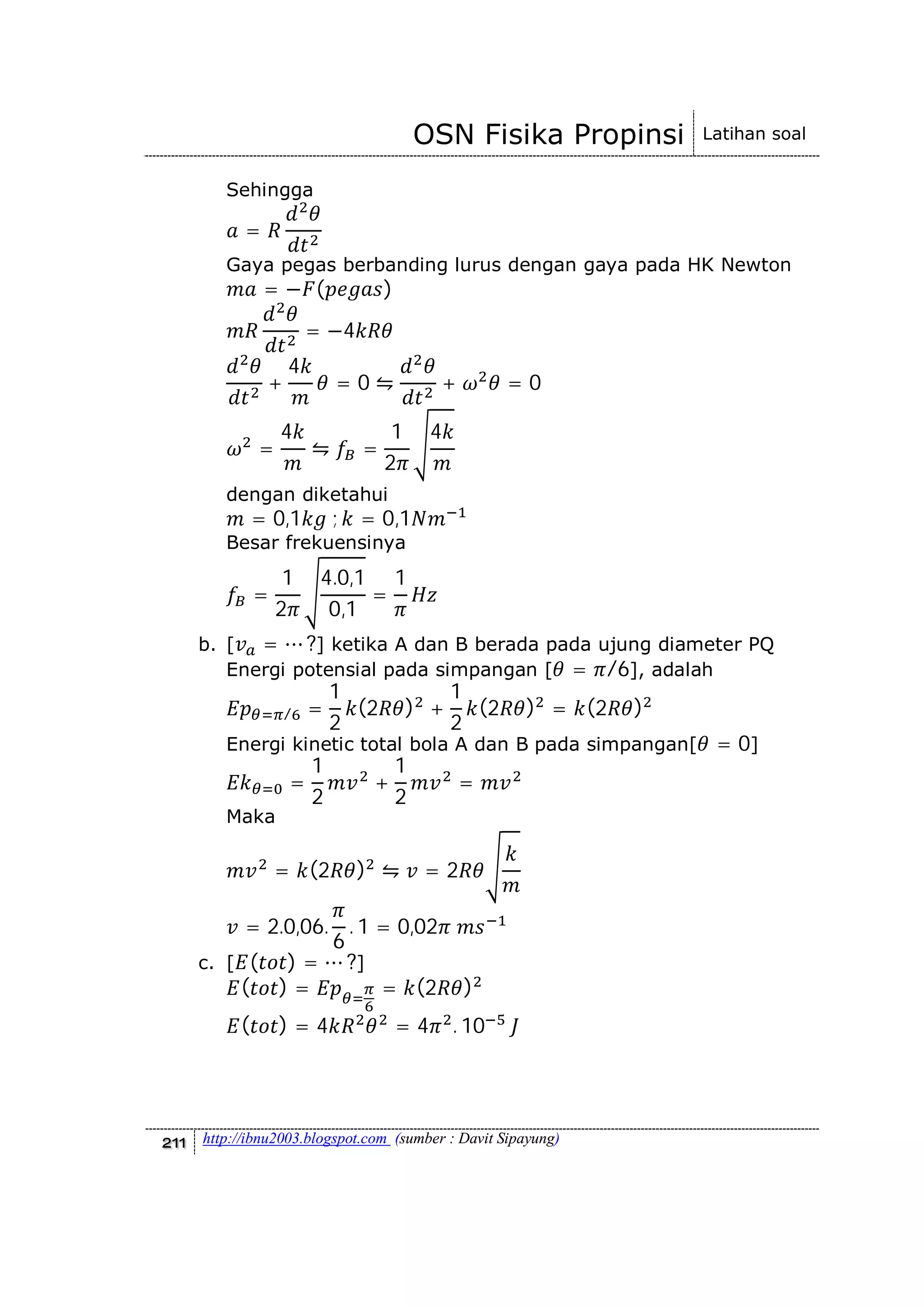 Latihan osp fisika soal 100 | PDF