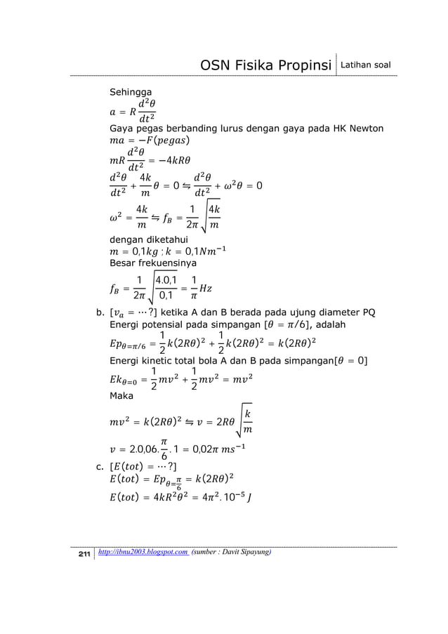 Latihan osp fisika soal 100 | PDF