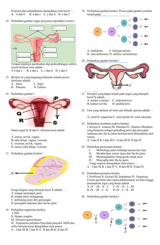 Latihan paket biologi persiapan un 2019a | PDF