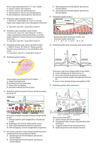 Latihan paket biologi persiapan un 2019a | PDF