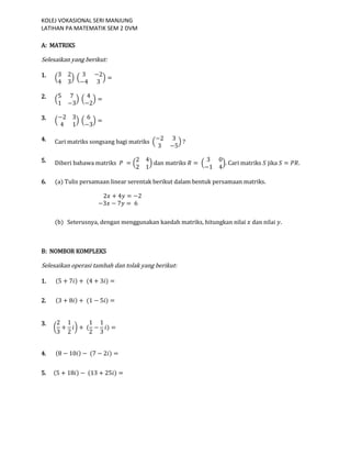 Latihan PA sem 2 dvm | DOCX