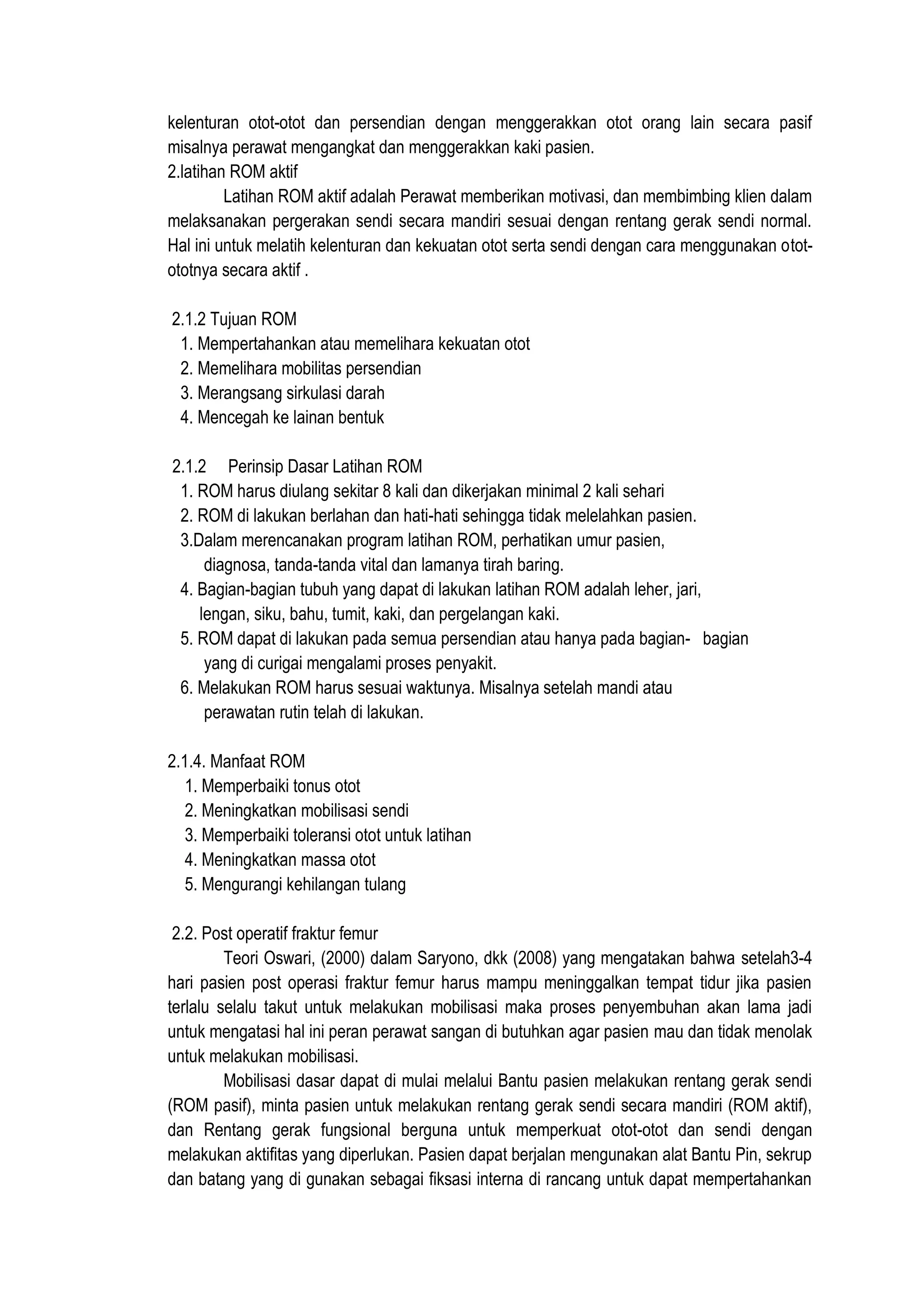 Latihan pasif anggota gerak atas sam | DOCX