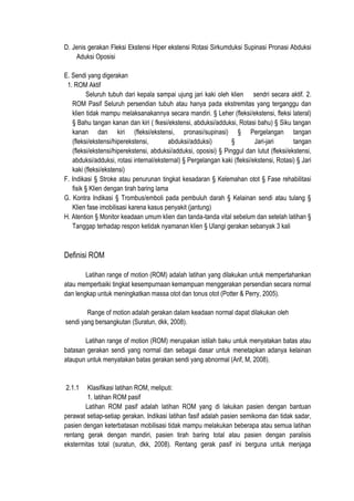 Latihan pasif anggota gerak atas sam | DOCX