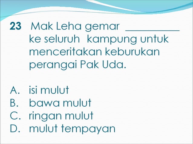 Latihan peribahasa | PPT