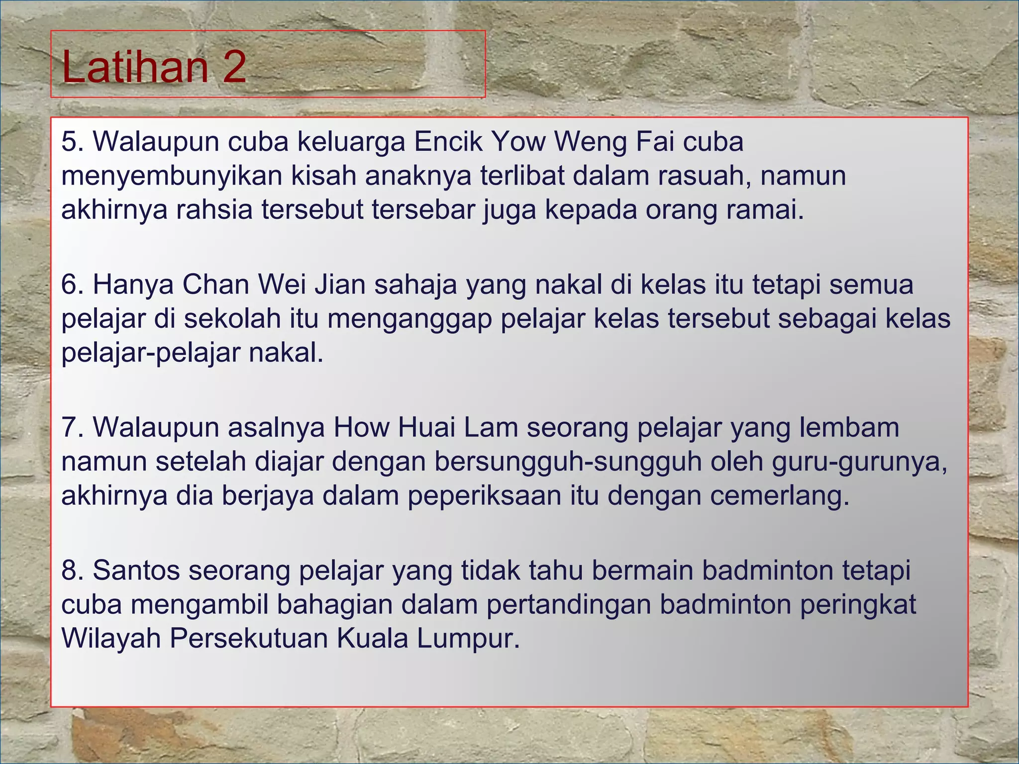 Latihan peribahasa | PPT