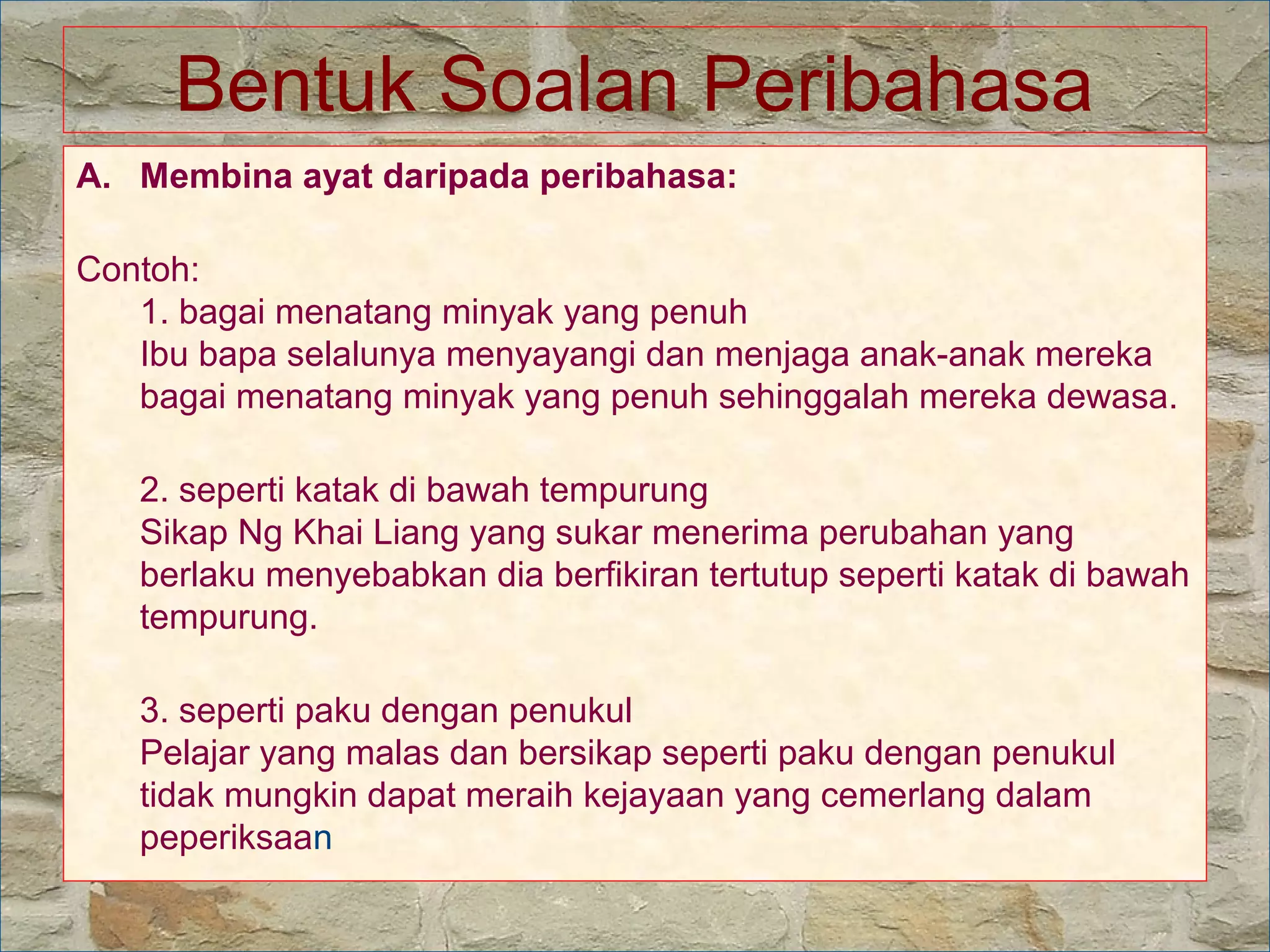 Latihan peribahasa | PPT
