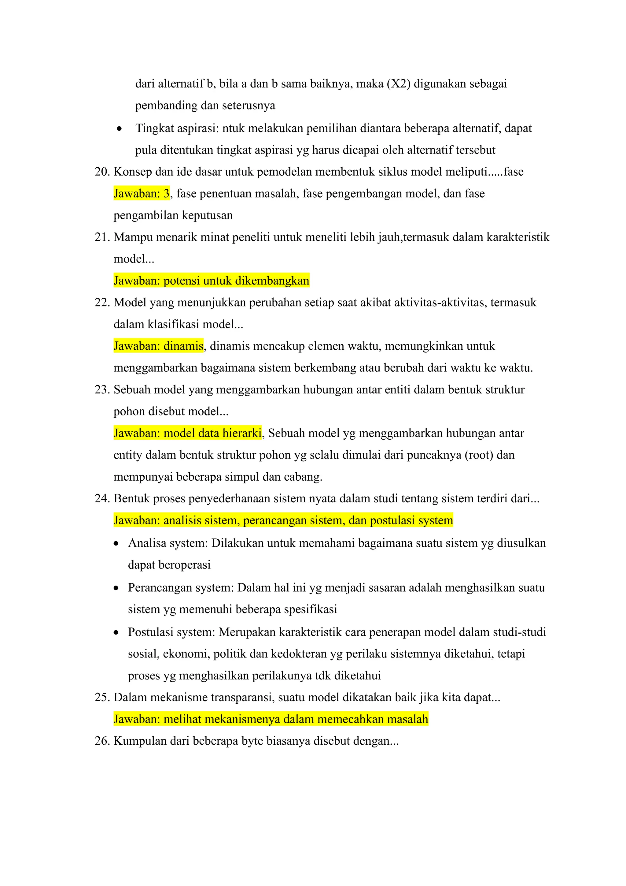 Latihan Persiapan UAS Matkul SPK_19210772 | PDF