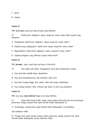 Latihan pksr bm k1 | PDF