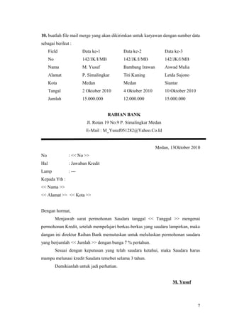 Latihan praktek ms. word | DOC