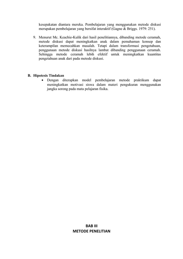 Latihan proposal ptk kel.c | PDF