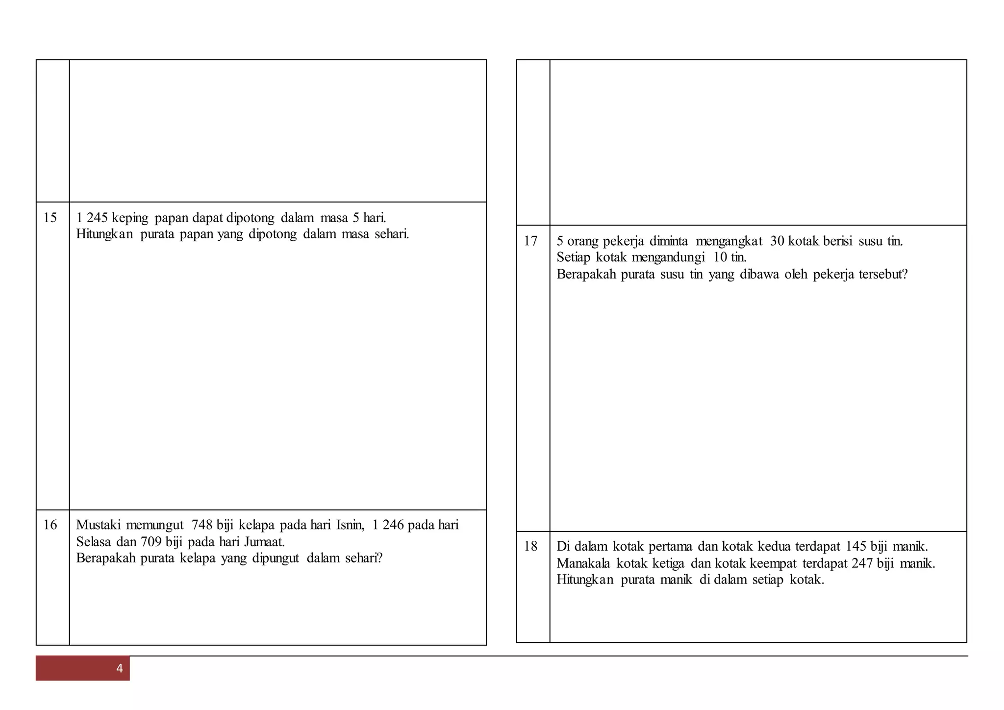 Latihan purata | PPT