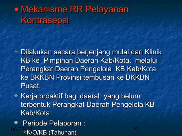 Pencatatan dan Pelaporan Program KB Nasional | PPT