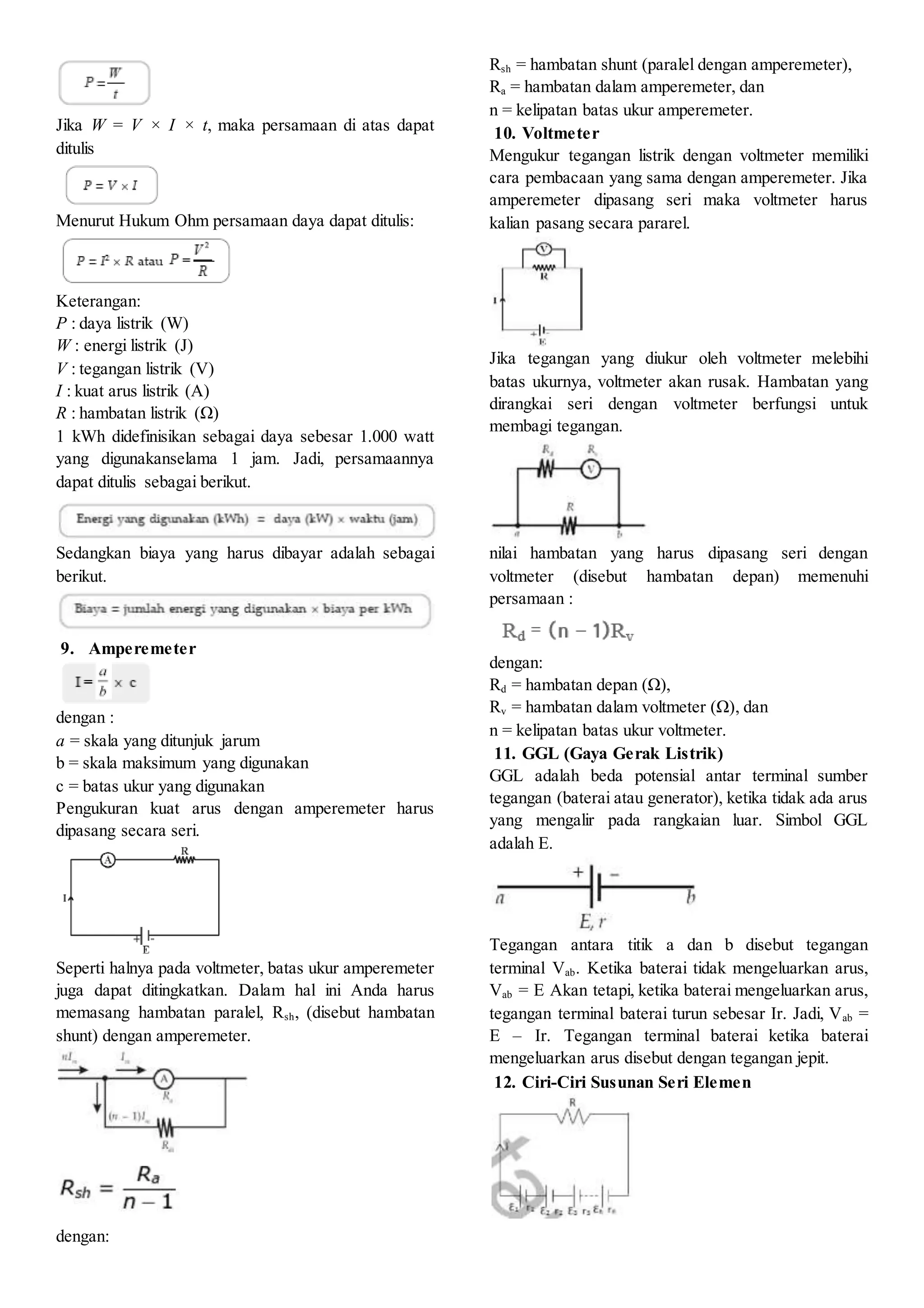 rangkuman listrik dinamis | DOCX