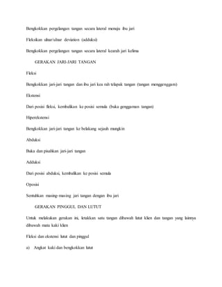 Latihan rentang gerak rom | DOCX