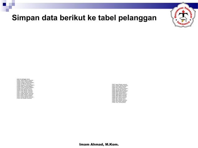Latihan select - Query SQL | PPT