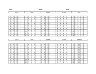 Latihan Sifir 1-10 | DOCX