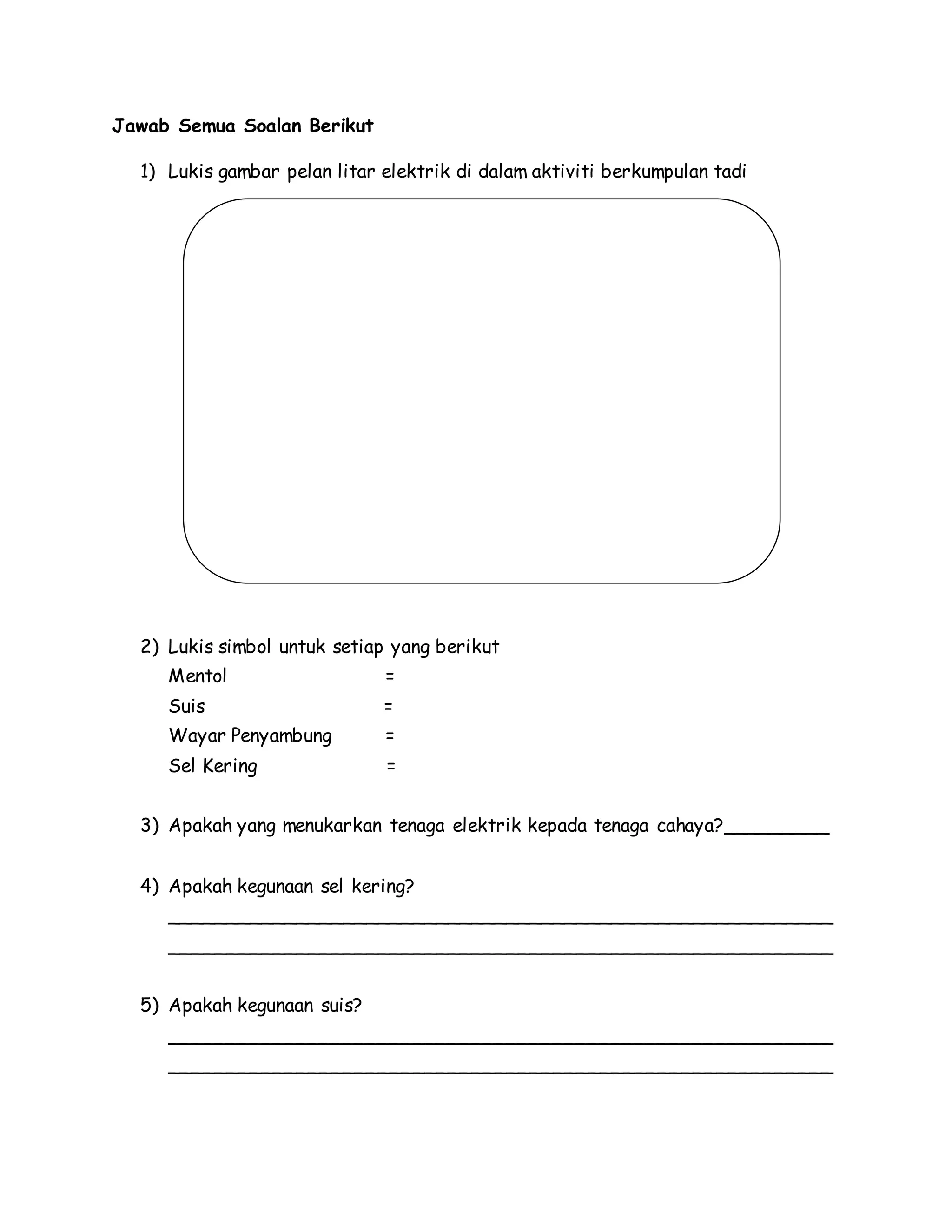 Latihan simbol litar | DOCX