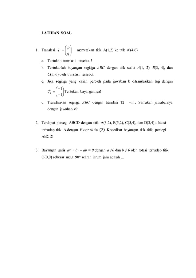 Latihan soal | DOCX