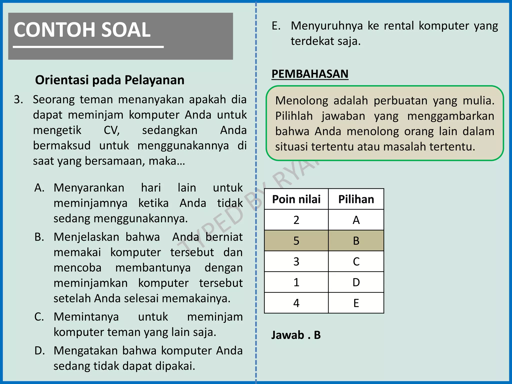 Latihan soal soal tkp cpns 2019 dan pembahasan | PDF