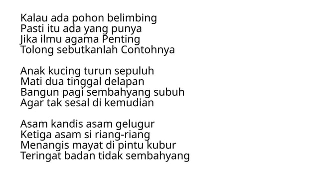 Latihan Soal Bab Puisi Rakyat _PANTUN_Kelas 7.pptx