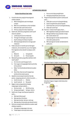 Latihan soal biologi kelas risang | PDF