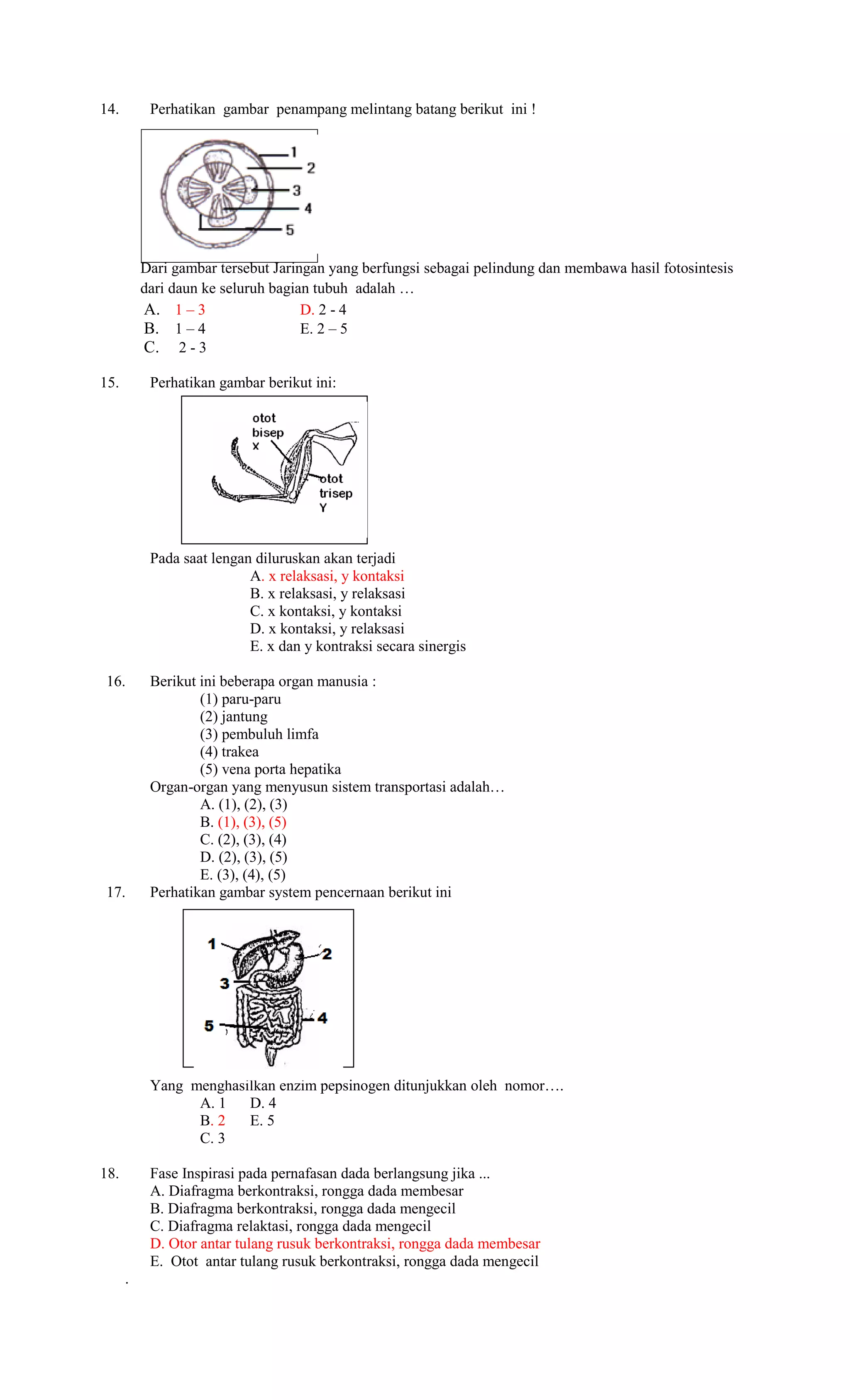 Latihan soal biologi sma ma un 2013 | PDF