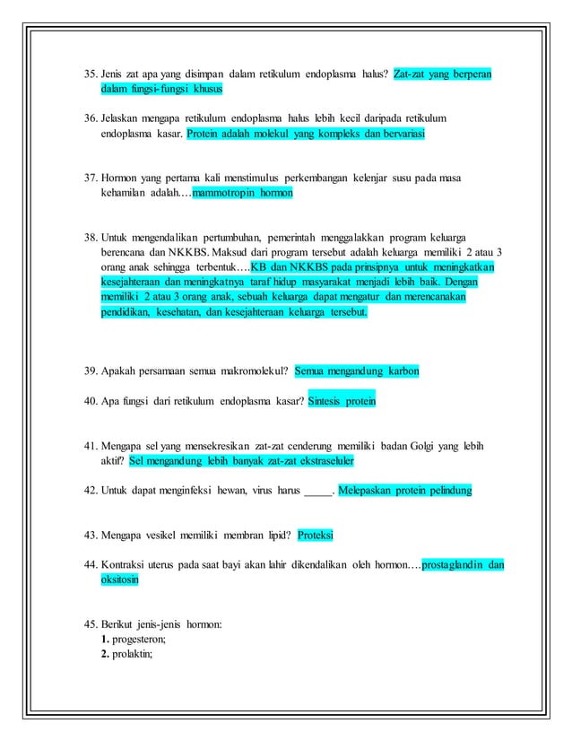 Latihan Soal dan Pembahasan Biologi Kelas 11 #4 | PDF