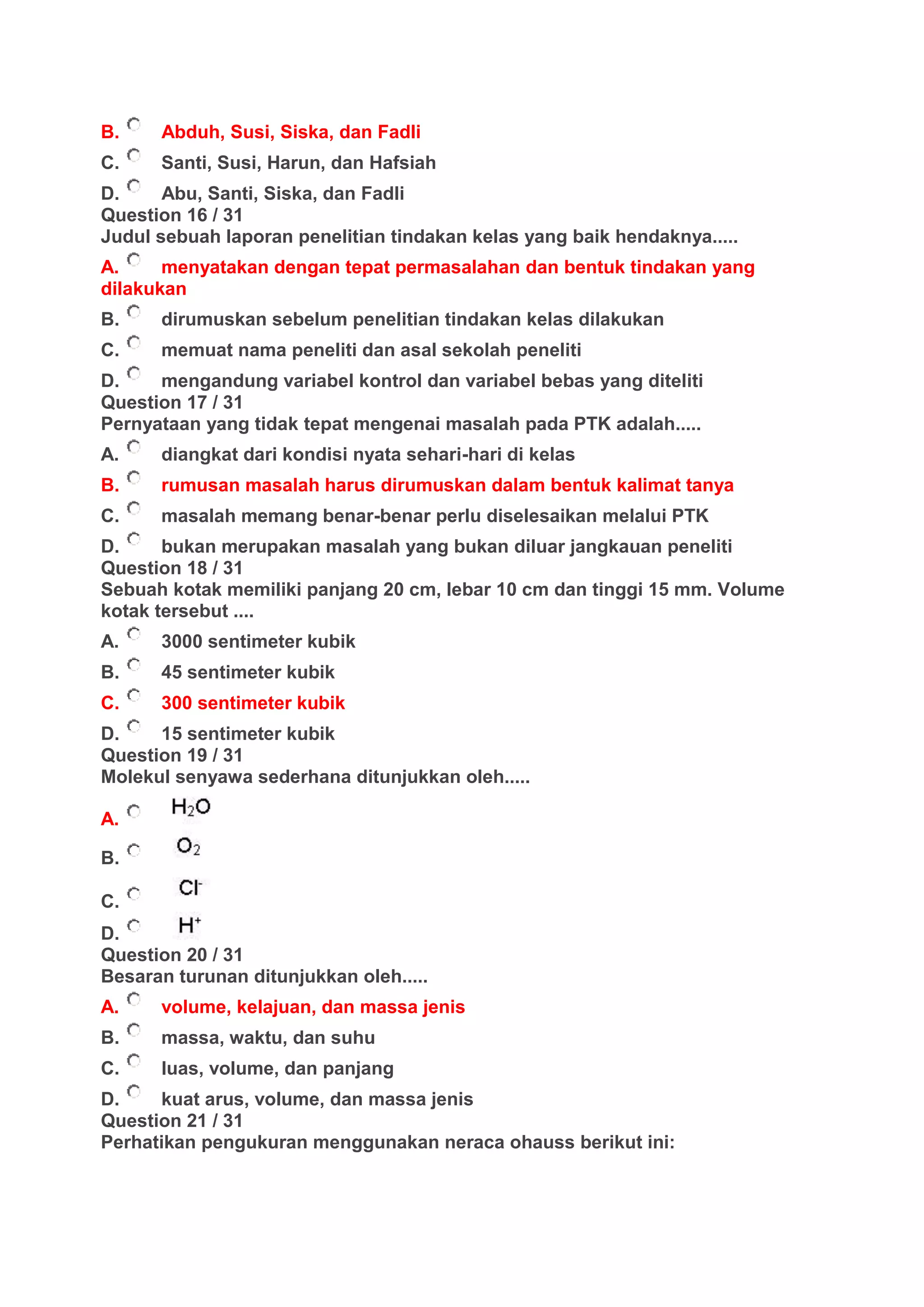 Latihan soal interaktif ukg 2013 ipa | DOCX