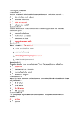 Latihan soal interaktif ukg 2013 ipa | DOCX