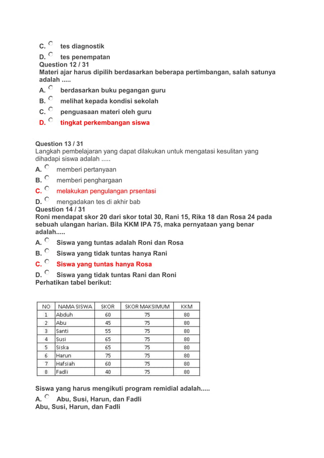 Latihan soal interaktif ukg 2013 ipa | DOCX