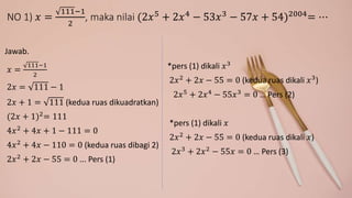 Latihan Soal Olimpiade Matematika Persiapan OSN | PPTX