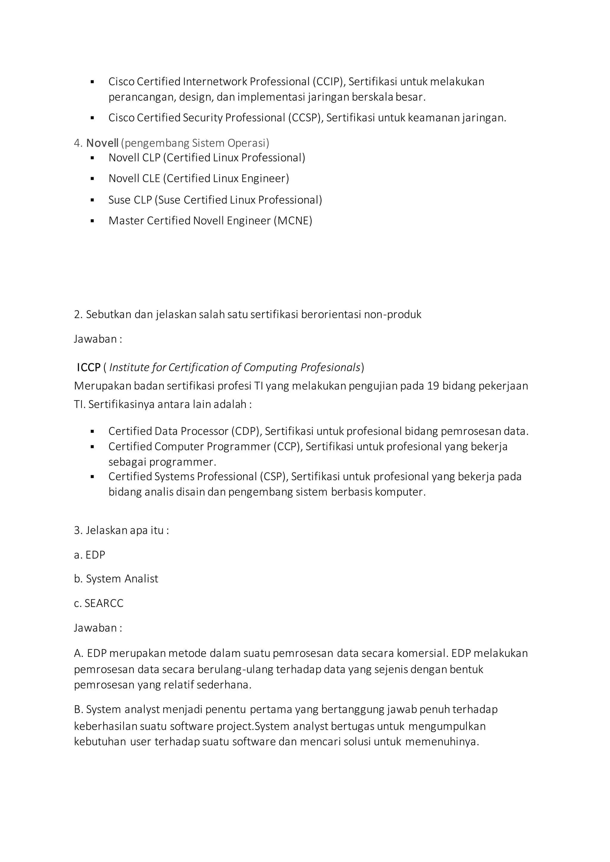 Latihan soal pert 3 | DOCX