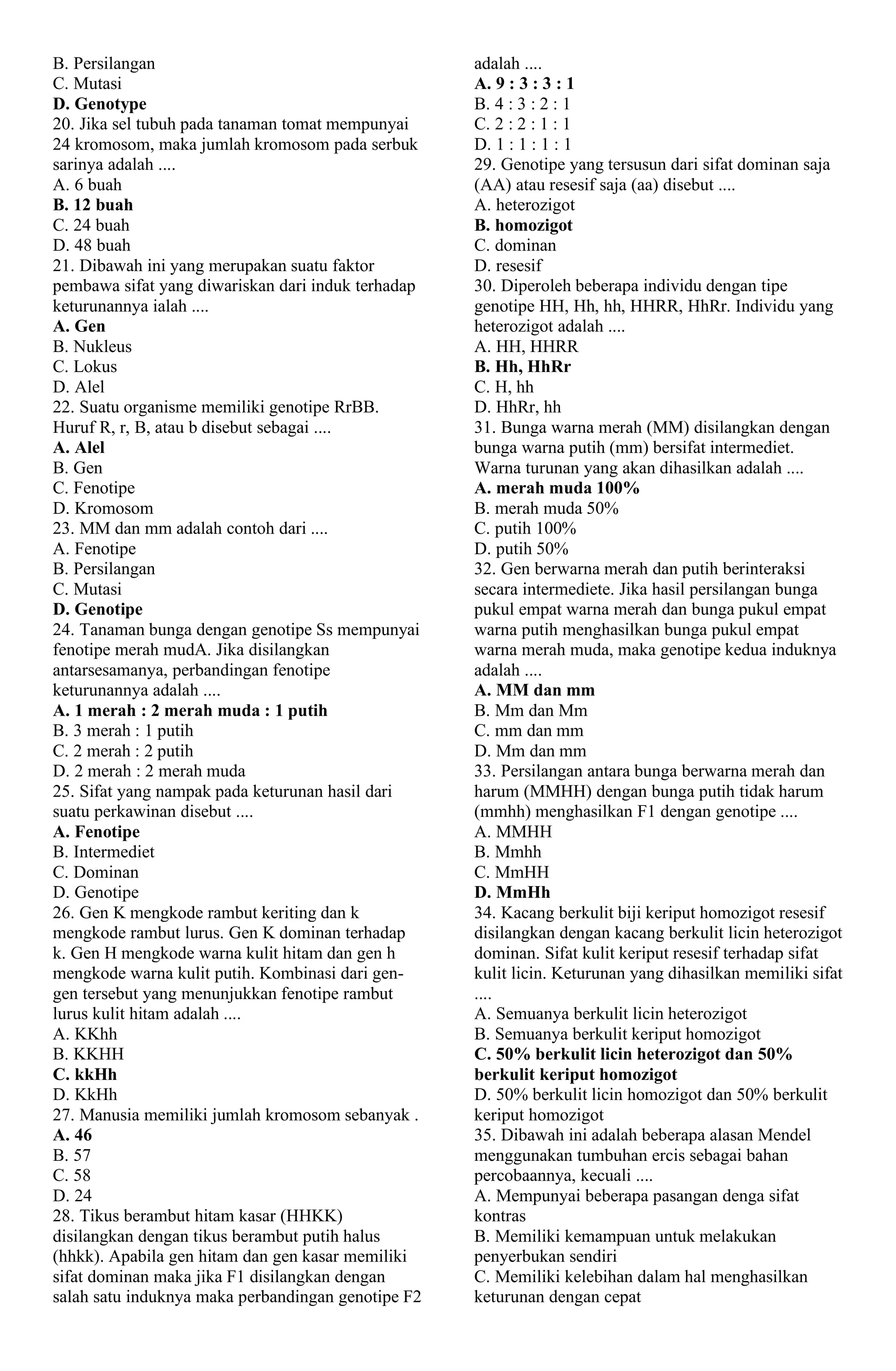 LATIHAN SOAL PEWARISAN SIFAT KELAS 9 SEMESTER 1 TAHUN 2022.pdf