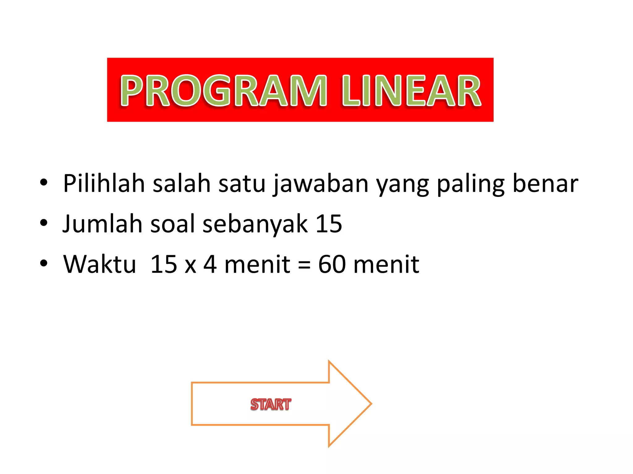 Latihan soal program linear | PPT