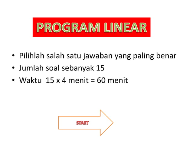 Latihan soal program linear | PPT