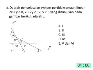 Latihan soal program linear | PPT