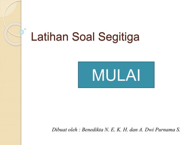 Latihan soal segitiga | PPT