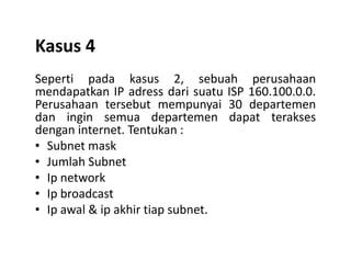 Latihan Soal Nubneting Jaringan Komputer | PDF