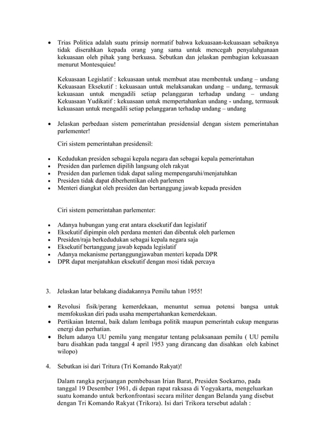 Latihan Soal Tentang Pemilu dan Teori Politik.doc