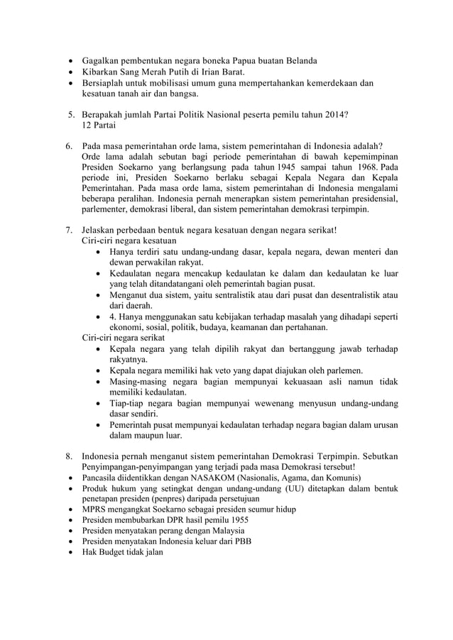 Latihan Soal Tentang Pemilu dan Teori Politik.doc