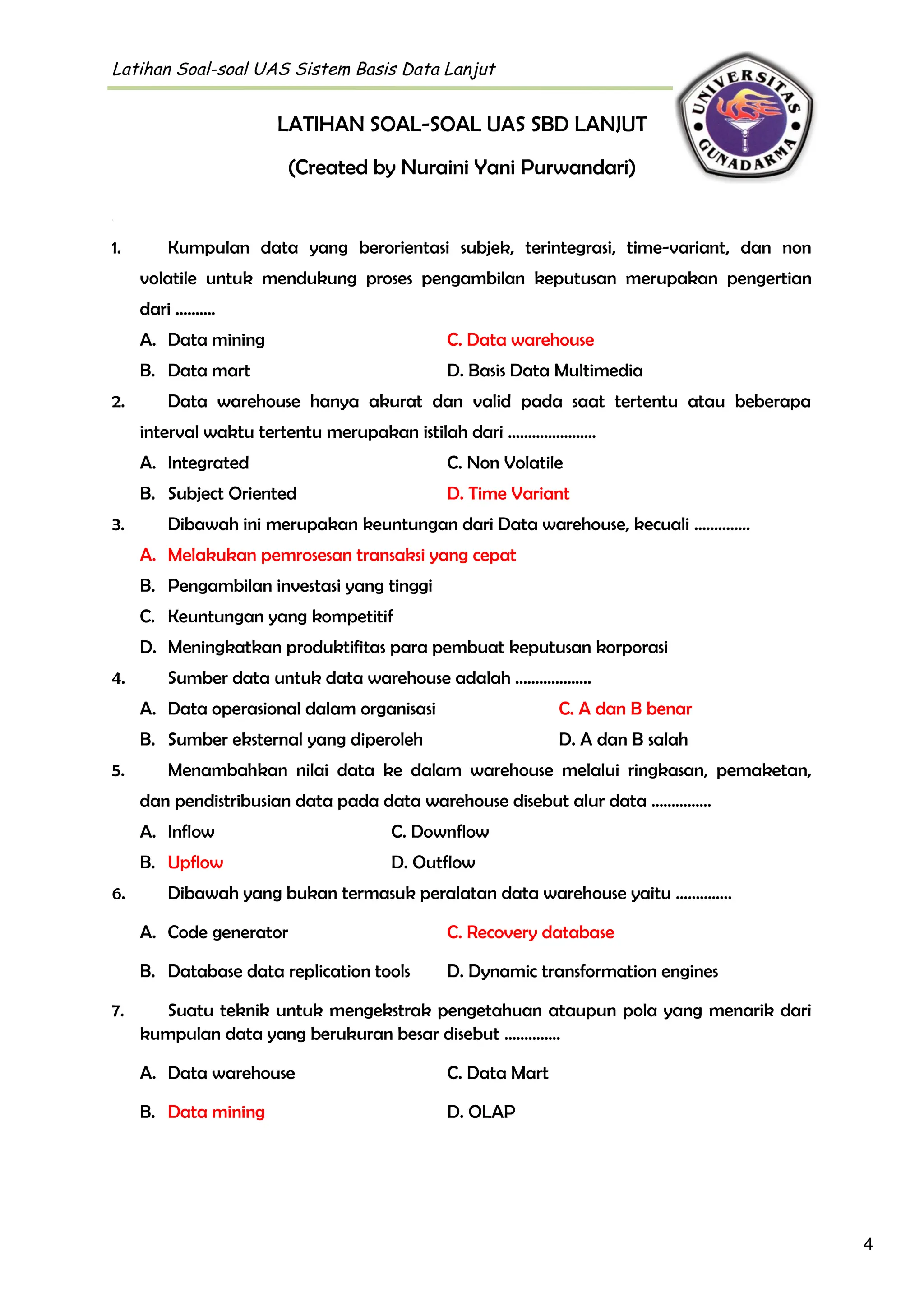 LATIHAN SOAL UAS SBD LANJUT(JAWABAN).doc