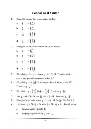 Latihan soal vektor | PDF