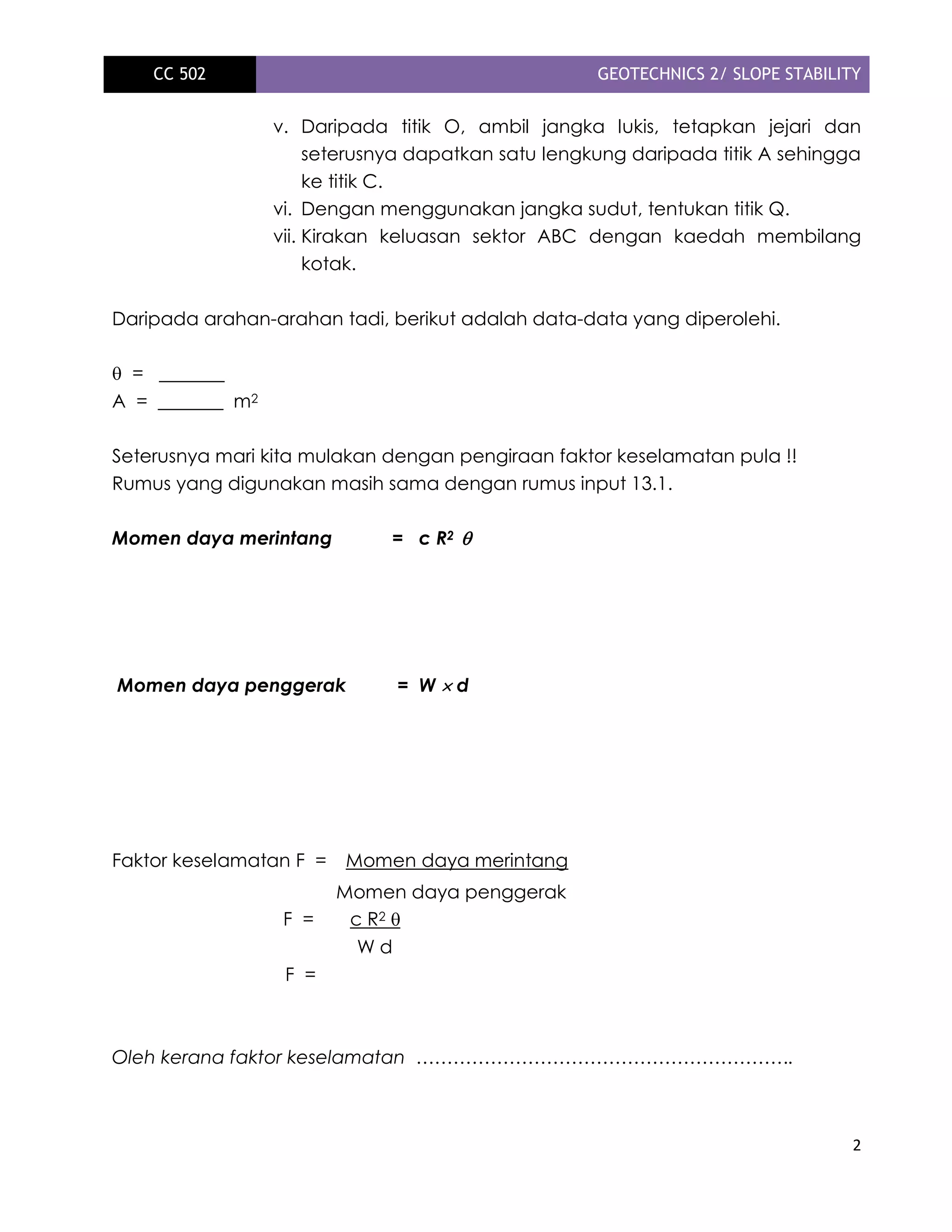Latihan student contoh total stress method cari a | DOCX