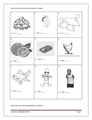 Latihan suku kata | DOCX