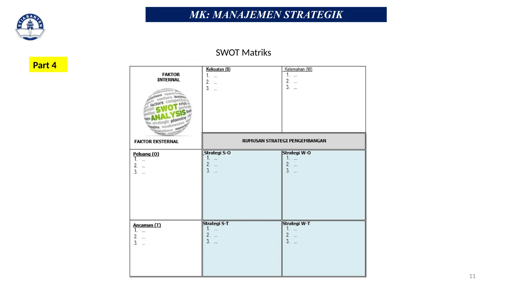 Latihan SWOT MatriksSWOT MatriksSWOT Matriks | PPTX