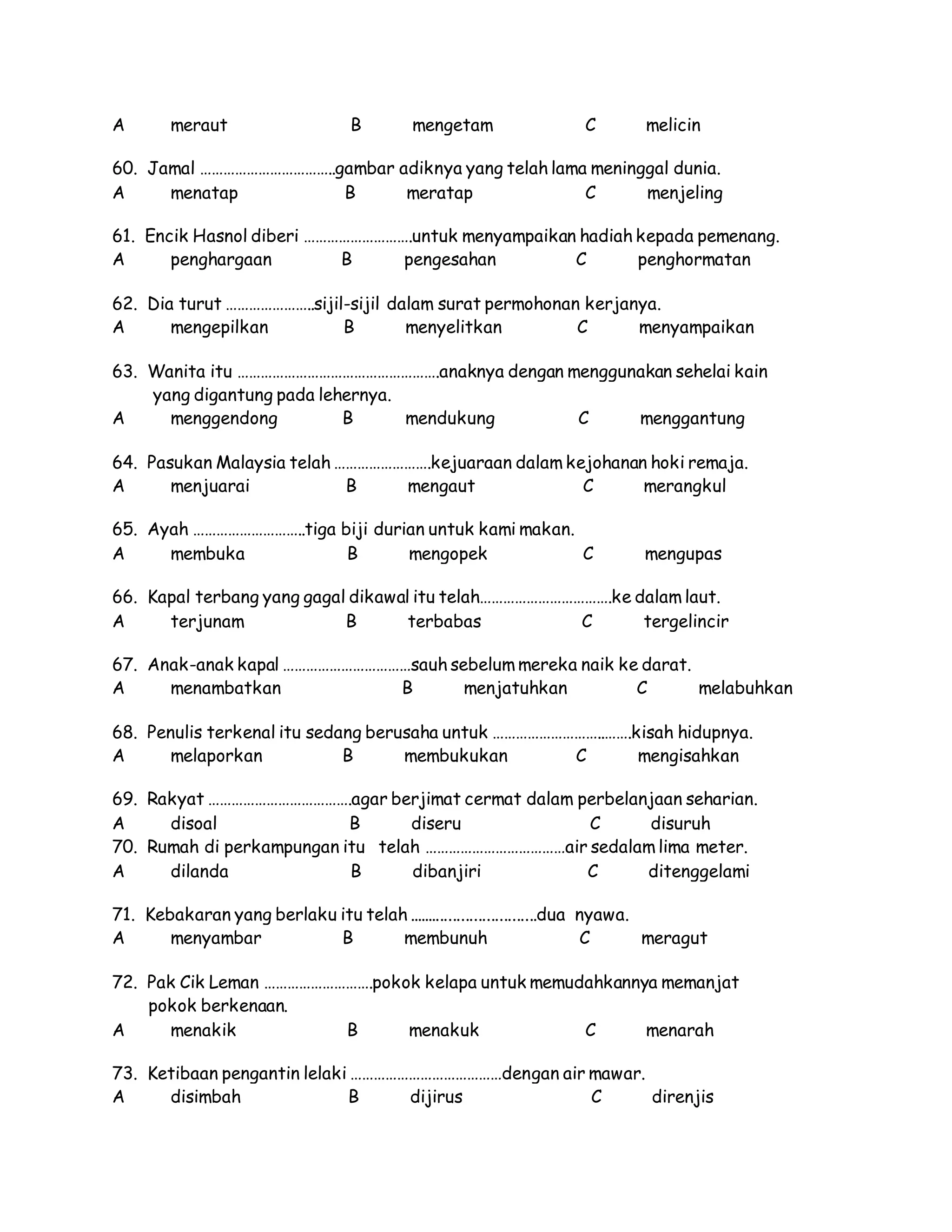 Latihan tatabaha | DOCX