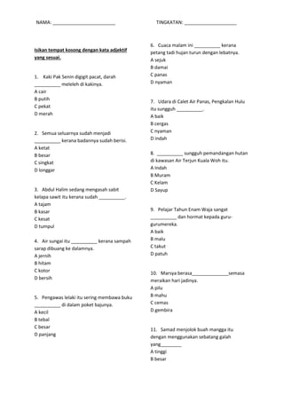 Latihan tatabahasa | DOCX