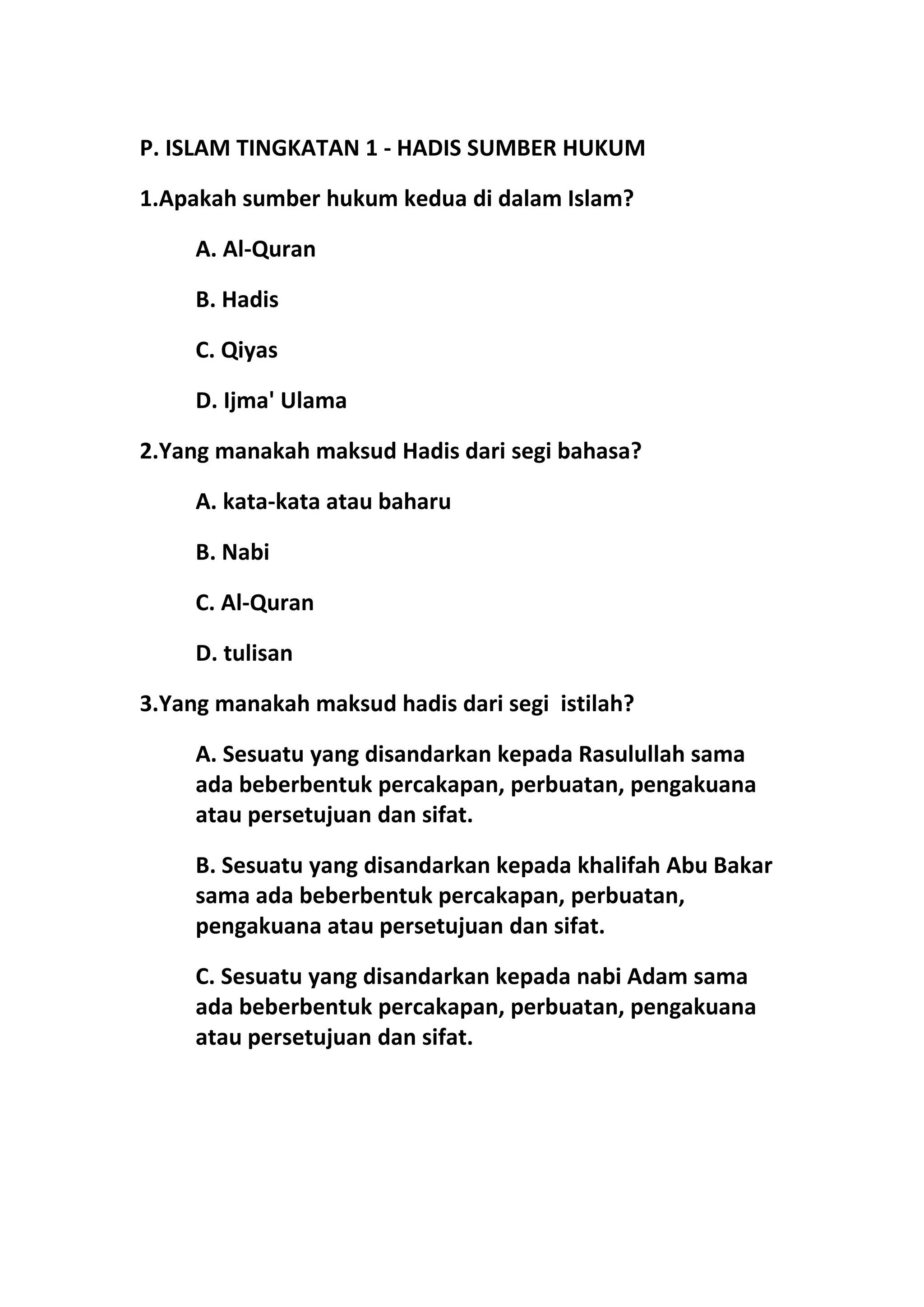 LATIHAN TINGKATAN 1 HADIS SUMBER HUKUM.pdf
