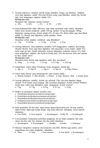 Latihan uas fitokimia | DOCX